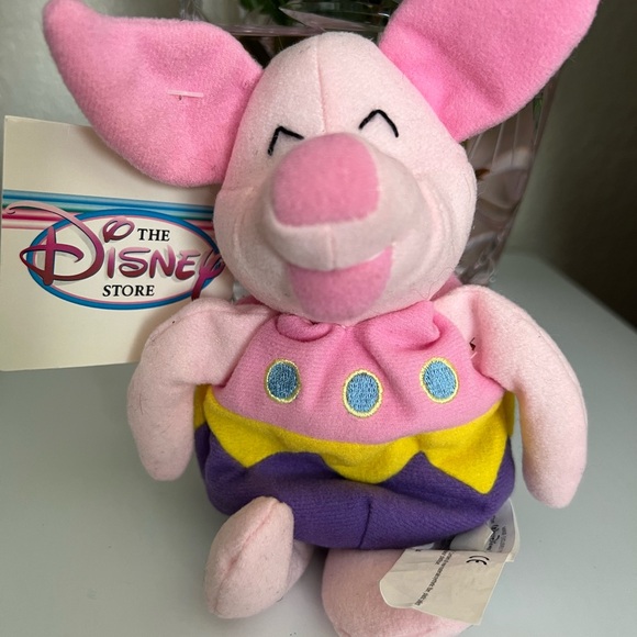 Disney | Toys | Disney Pink And Yellow Piglet Stuffed Animal | Poshmark